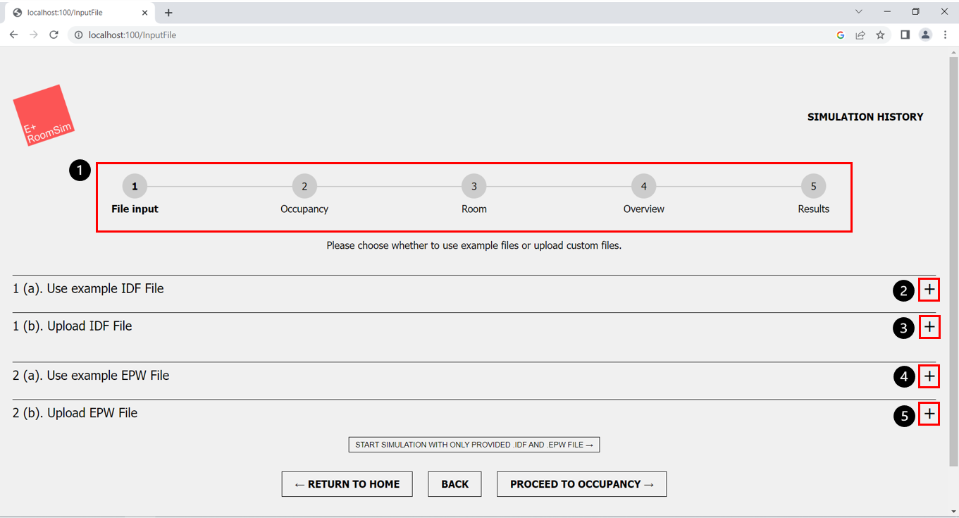 File Input | EnergyPlus Room Simulator
