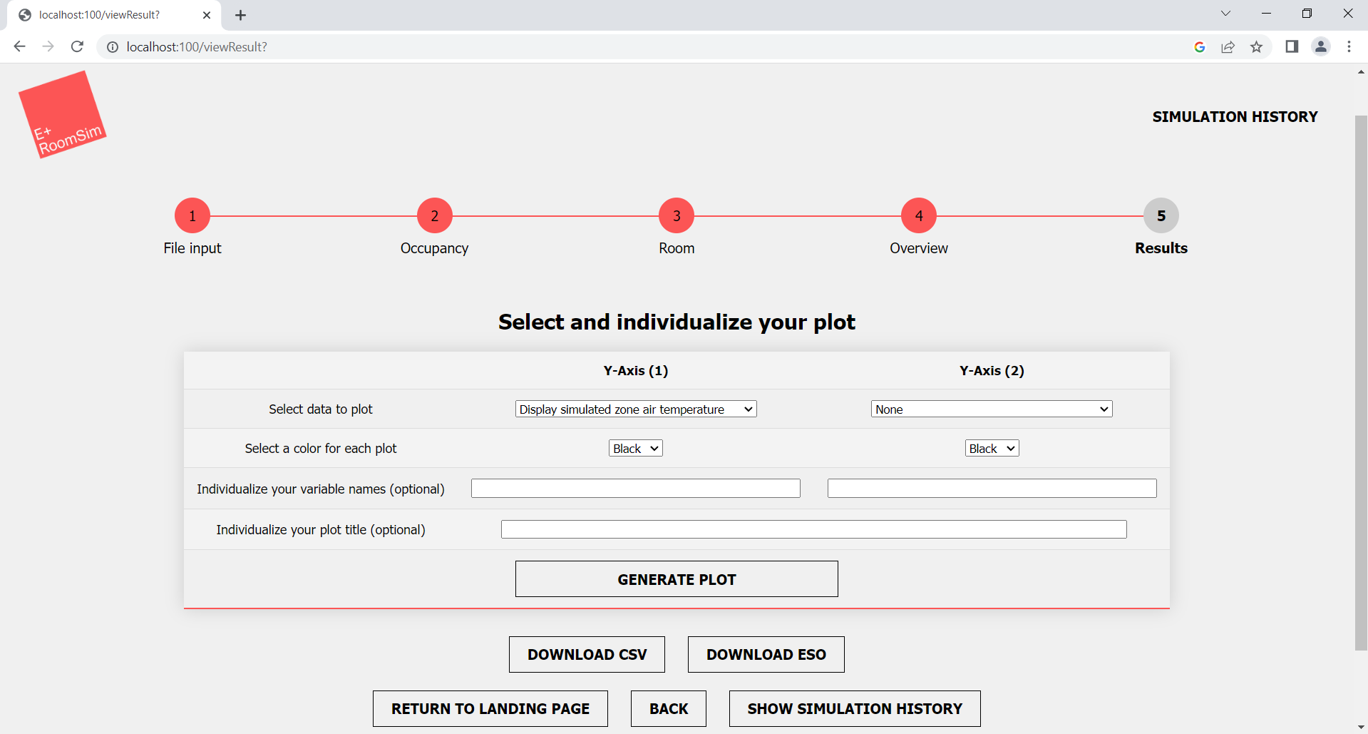 Results | EnergyPlus Room Simulator